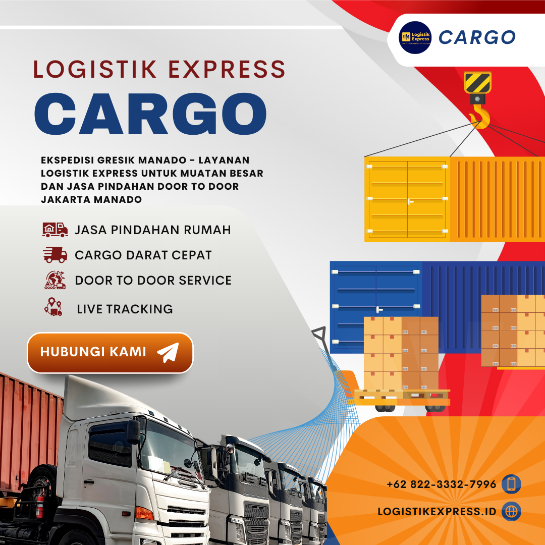 Ekspedisi Gresik Manado ⋆ 10rb/Kg Min 50kg Logistik Express Terbaik Dan Terpercaya